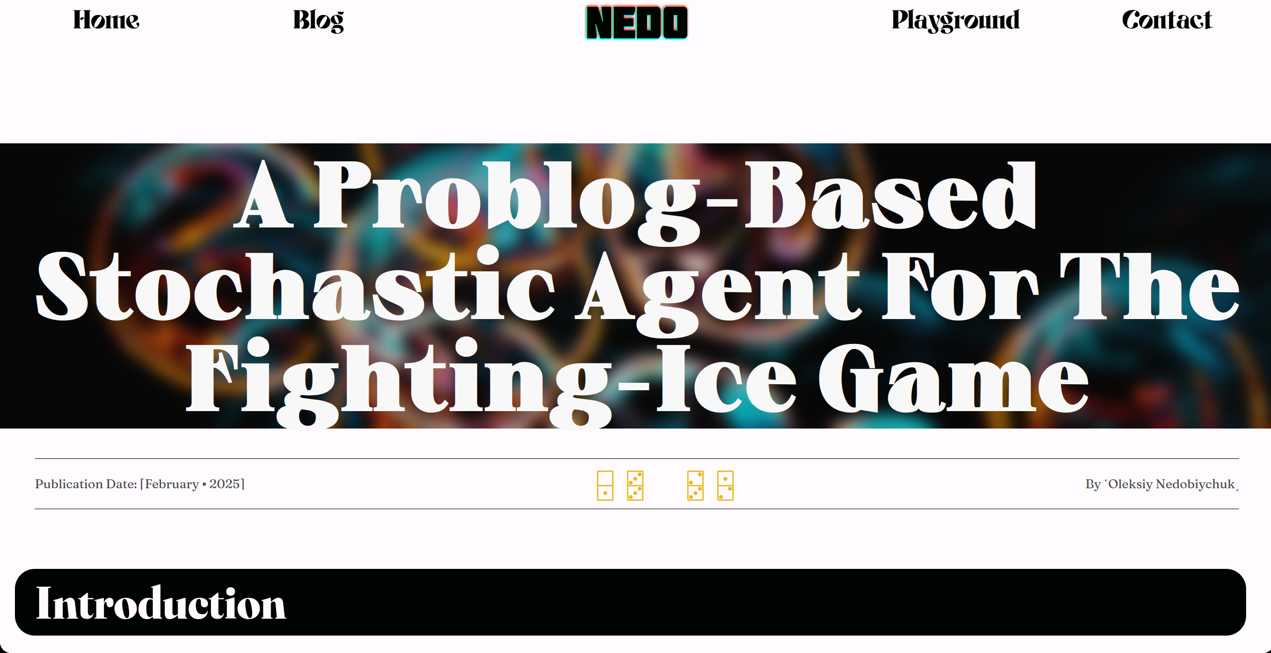 A Problog Based Stochastic Agent For One On One Fighting Game